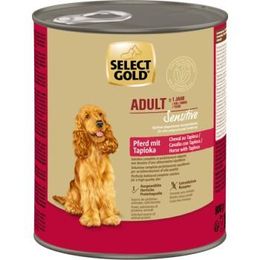 SELECT GOLD Sensitive Nassfutter Adult Pferd mit Tapioka 6x800 g