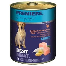 Premiere Best Meat Light Gefl&uuml;gel und Reis 12x800 g