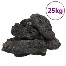 vidaXL Lavagranulat Schwarz 10-30 25 kg