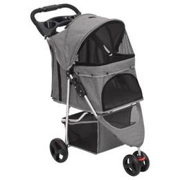 vidaXL Hundewagen 80x46x98cm (L x B x H) grau