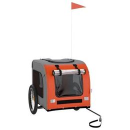 vidaXL Fahrradanh&auml;nger Hund 55 x 80 x 55 cm (L x B x H) orange