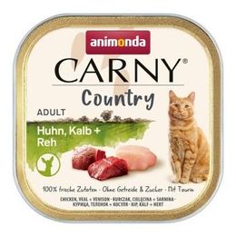 animonda Carny Nassfutter Katze Adult Country Huhn, Kalb und Reh 32x100 g