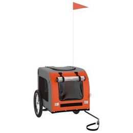 vidaXL Fahrradanh&auml;nger Hund 125 x 64 x 66 cm (L x B x H) orange
