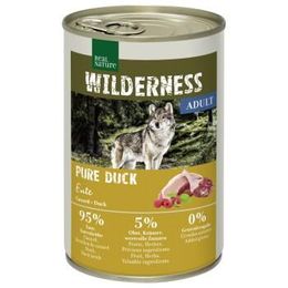 REAL NATURE WILDERNESS Nassfutter Hund, Adult, Pure Duck, Ente 12x400 g