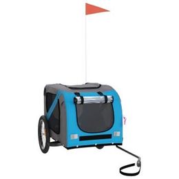 vidaXL Fahrradanh&auml;nger Hund 133,5 x 69 x 73,5 cm (L x B x H) blau