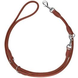 Hunter Verstellbare F&uuml;hrleine Round & Soft Canadian Up cognac 1 cm