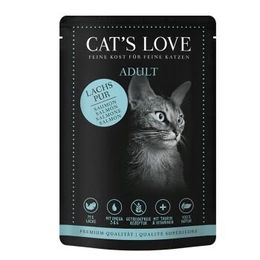 CAT'S LOVE Nassfutter Katze Adult in Gelee Lachs pur mit Distel&ouml;l und Petersilie 48x85 g