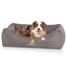 Knuffelwuff orthop&auml;disches Hundebett mit F&auml;cher-Wendekissen Baltimore grau M-L