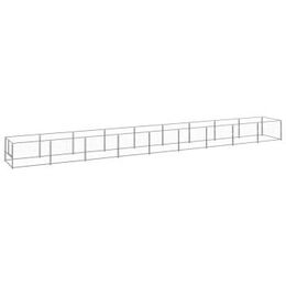 vidaXL Hundezwinger Stahl silber 9 m, 1 m, 70 cm