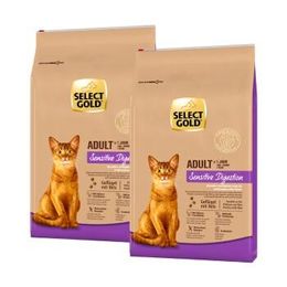 SELECT GOLD Sensitive Digestion Trockenfutter Katze Adult Gefl&uuml;gel und Reis 2x7 kg