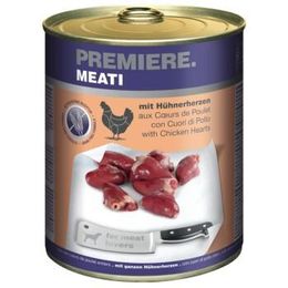 Premiere Meati Nassfutter Hund, Adult, H&uuml;hnerherzen 24x800 g