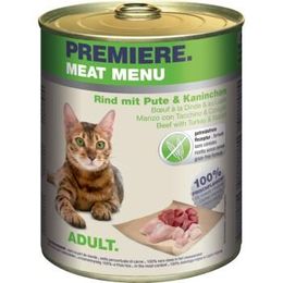 Premiere Meat Menu Adult Rind mit Pute und Kaninchen 24x800 g