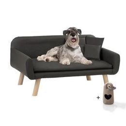 Rohrschneider &reg; Hundebett Kunstleder, Hundecouch mit Gratis-Beigabe