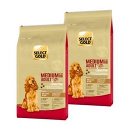 SELECT GOLD Sensitive Trockenfutter Hund Adult Medium Lamm und Reis 2x12 kg