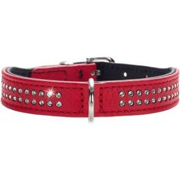Hunter Halsband Diamond Petit rot/ schwarz 42 cm
