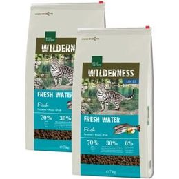 REAL NATURE WILDERNESS Trockenfutter Katze, Adult, Fresh Water, Fisch 2x7 kg