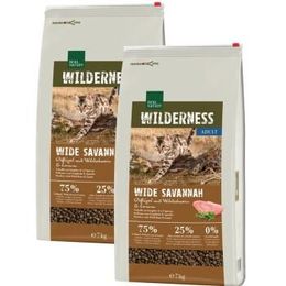 REAL NATURE WILDERNESS Trockenfutter Katze, Adult, Wide Savannah, Gefl&uuml;gel mit Wildschwein und Lamm 2x7 kg