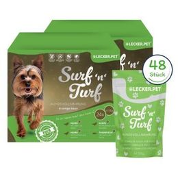 LYRA PET Lecker.Pet Surf'n'Turf Pouches Hundefutter Nassfutter 4er Mix Multipack