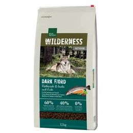REAL NATURE WILDERNESS Trockenfutter Hund, Senior, Dark Fjord Rothirsch und Lachs mit Ente 12 kg