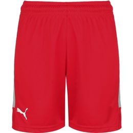 Puma Sportshorts Jungen Gr&ouml;&szlig;e 140 grau / rot / wei&szlig;