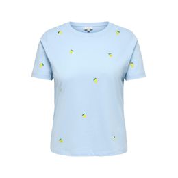 Only Carmakoma T-Shirt 'CARKETTY' Damen Gr&ouml;&szlig;e 5XL/6XL hellblau / gelb / gr&uuml;n