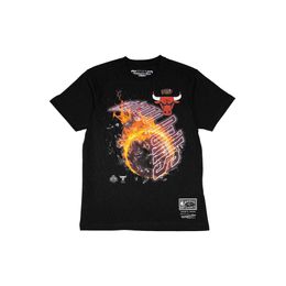 Mitchell & Ness Mitchell & Ness T-Shirt 'Chicago Bulls HWC Blaze' Herren Gr&ouml;&szlig;e XL orange / dunkelrot / schwarz / wei&szlig;