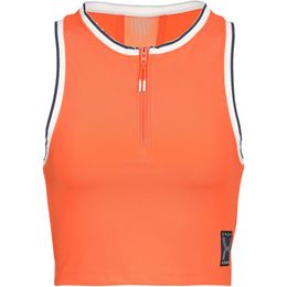 Under Armour Sporttop 'Run 96' Damen Gr&ouml;&szlig;e L navy / orange / offwhite