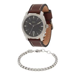Fossil Uhr mit Armband 'MACHINE' Herren Gr&ouml;&szlig;e One Size braun / dunkelgrau / silber