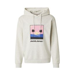 Jack & Jones Jack & Jones Sweatshirt 'JJPERRY' Herren Gr&ouml;&szlig;e L blau / rosa / schwarz / wei&szlig;meliert