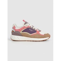 Pepe Jeans Footwear Sneakers "Marlon Sports" in Hellbraun/ Rosa/ Lila - 39% | Gr&ouml;&szlig;e 40 | Damen-sneakers
