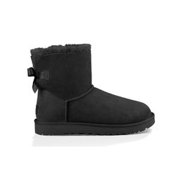 UGG Australia UGG Lammfell-Boots "Mini Baily Bow" in Schwarz - 36% | Gr&ouml;&szlig;e 36 | Damen-stiefel