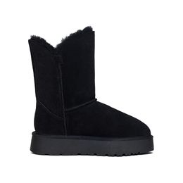 Gooce Leder-Winterstiefel "Breezy" in Schwarz - 59% | Gr&ouml;&szlig;e 40 | Damen-stiefel