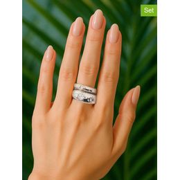 Lodie Silver 2er-Set: Ringe mit Edelsteinen - 56% | Schmuck