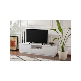 Scandinavia Concept TV-Regal "Vanguard" in Wei&szlig; - (B)160 x (H)41 x (T)29,5 cm - 73% | Regale