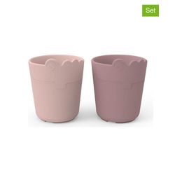Done by Deer 2er-Set: Becher "Kiddish Croco" in Rosa - 100 ml - 34% | Gedeckter-tisch