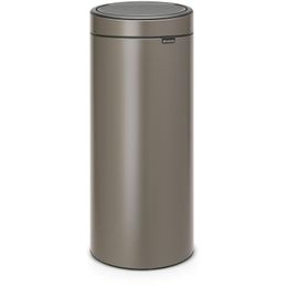 Brabantia M&uuml;lleimer &raquo;Touch Bin New, 30L&laquo; Soft-Touch-&Ouml;ffnungssystem silber Kunststoff, Metall