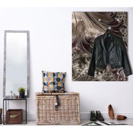 queence Garderobenpaneel &raquo;Wandgarderobe mit Motiv Abstrakt Federn inkl. Edelstahlhaken&laquo; 1 Stk. tlg. HD Premium Druck auf Acrylglas Acrylglas, 