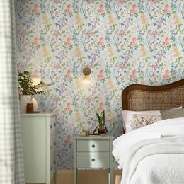 Laura Ashley Vliestapete &raquo;ELSTON GARDEN&laquo; floral glatt Design Tapeten Vlies