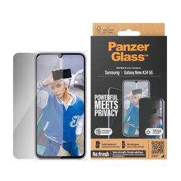 PanzerGlass Displayschutzglas &raquo;Ultra Wide Fit Privacy Screen Protector&laquo; f&uuml;r Samsung Galaxy A35 5G Blickschutz Displayschutzfolie Displayschutz Kratz-&
