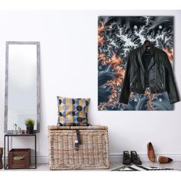 queence Garderobenpaneel &raquo;Wandgarderobe mit Motiv Abstrakt Federn inkl. Edelstahlhaken&laquo; 1 Stk. tlg. HD Premium Druck auf Acrylglas Acrylglas, 