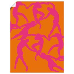 Artland Wandbild &raquo;Matisse - Der Tanz in pink-orange&laquo; 1 Stk. tlg. als Alubild, Leinwandbild, Poster, Wandaufkleber in verschied. Gr&ouml;&szlig;en Papier