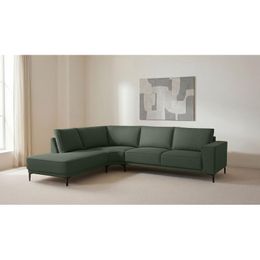 OTTO home Ecksofa &raquo;Casina&laquo; mit abgerundeter Ottomane, in einem weichen Chenille-Stoff gr&uuml;n 100% Polyester