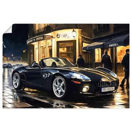 Artland Wandbild &raquo;BMW Z8 nachts in Paris&laquo; 1 Stk. tlg. als Alubild, Leinwandbild, Poster, Wandaufkleber in verschied. Gr&ouml;&szlig;en Papier