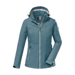 Killtec Damen Softshelljacke &raquo;KOS 176 WMN SFTSHLL JCKT&laquo; Wasserabweisende, atmungsaktive Softshelljacke mit All Over-Print blau 36