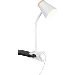 REALITY LEUCHTEN LED Klemmtischleuchte &raquo;PONGO, LED Klemmleuchte mit Kabel und Kippschalter, 4,5W 500 Lumen&laquo; LED-Board 1 Stk. Warmwei&szlig; 3000K warmwei&szlig;, 
