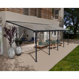Terrassendach &raquo;Feria Alu Terrassen&uuml;berdachung&laquo; einfache DIY Montage grau Aluminium, Polycarbonat (PC)