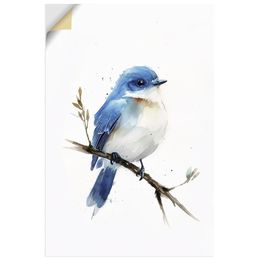 Artland Wandbild &raquo;Aquarell Bergh&uuml;ttens&auml;nger&laquo; Vogelbilder 1 Stk. tlg. als Alubild, Leinwandbild, Poster, Wandaufkleber in verschied. Gr&ouml;&szlig;en Vinyl