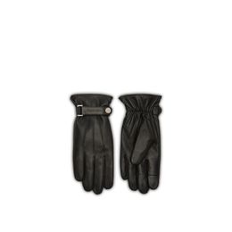 Calvin Klein Damen Lederhandschuhe &raquo;LOGO STRAP SMOOTH LEATHER GLOVES&laquo; Perfekt f&uuml;r den Alltag schwarz