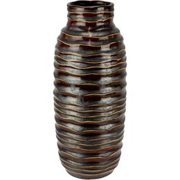 I.GE.A. Dekovase &raquo;Vase aus Keramik&laquo; Dekovase Blumenvase Modern f&uuml;r Tischdeko Tischvase Deko Trockenblume braun Keramik