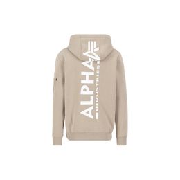 Alpha Industries Herren Hoodie &raquo;Backprint Zip Hoodie&laquo; beige XXL